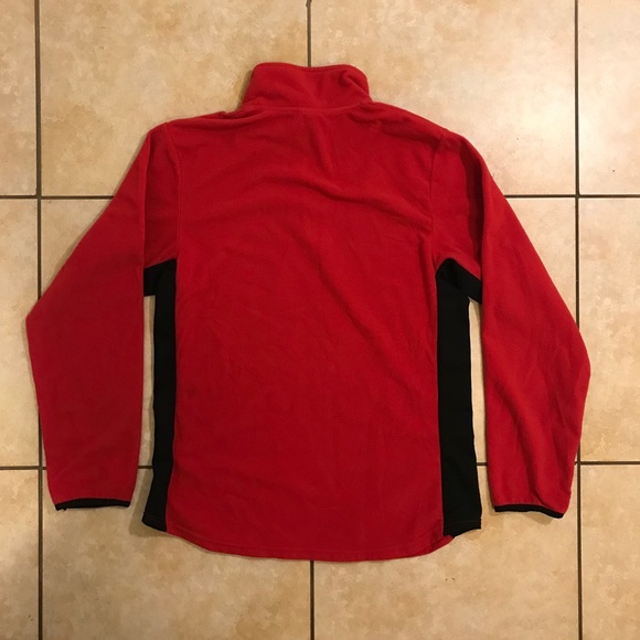 Nike | Tops | Vintage Nike Redblack Unisex Fleece Sweater L | Poshmark